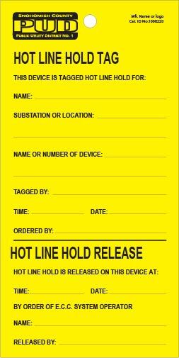 1000220.1 Hot Line Hold Card